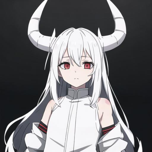 Zaley 1female (white hair) {white demon horns} child... | OpenArt