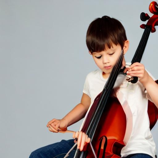 child learning to play cello bad | OpenArt