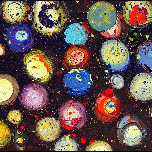 rare oil paint, splatter in a circular motion, with... | OpenArt