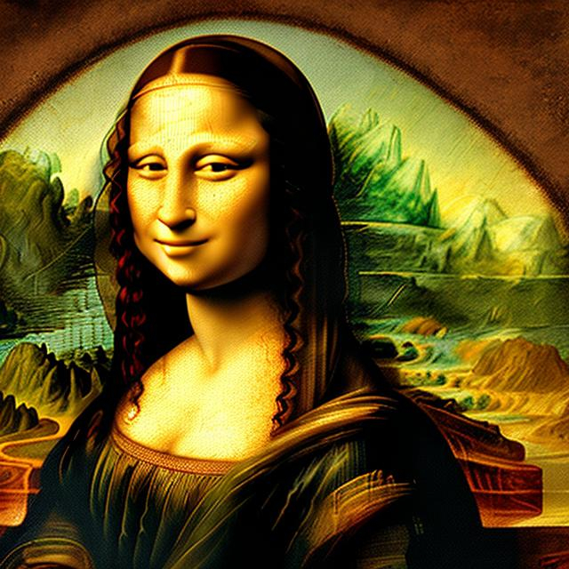 Mona Lisa in the style of Michaelangelo.