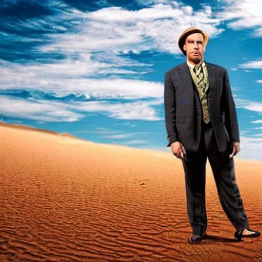Saul Goodman stranded on a desert island. | OpenArt