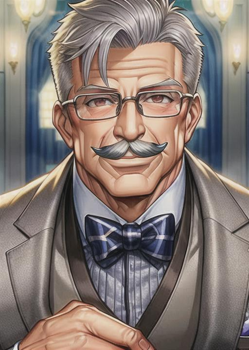 masculine bodybuilder butler indoors, (detailed {age... | OpenArt