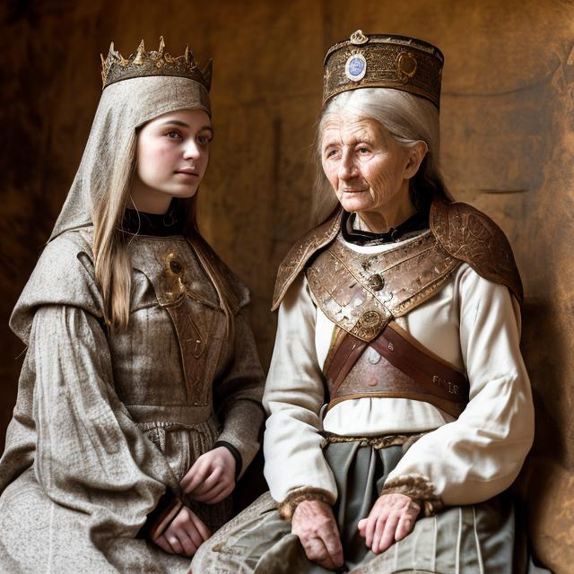 Same European human female at 16, 40, 70 years old i...