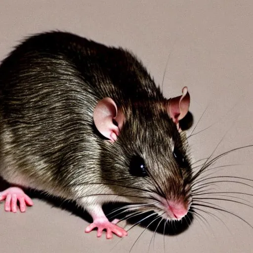 cute fluffy fat fancy rat eating a mealworm photo :) | OpenArt