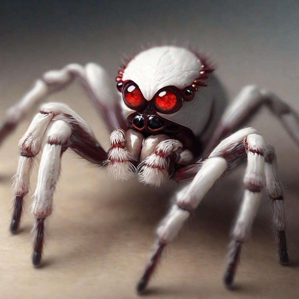 Angry Bones Jumping Spider, skeleton-like, colors ar... | OpenArt