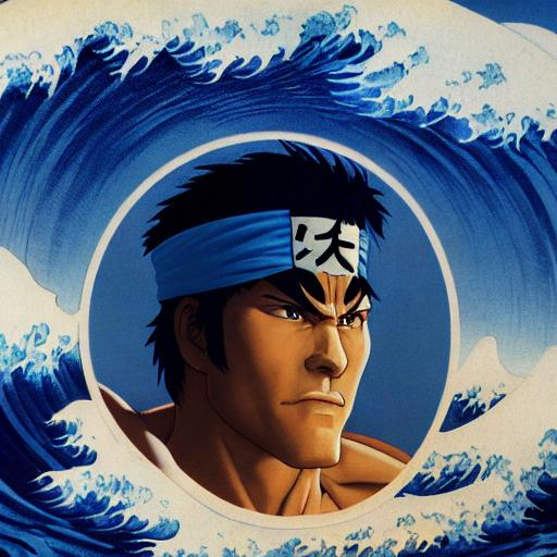 Double exposure portrait, Ryu (from street fighter),... | OpenArt