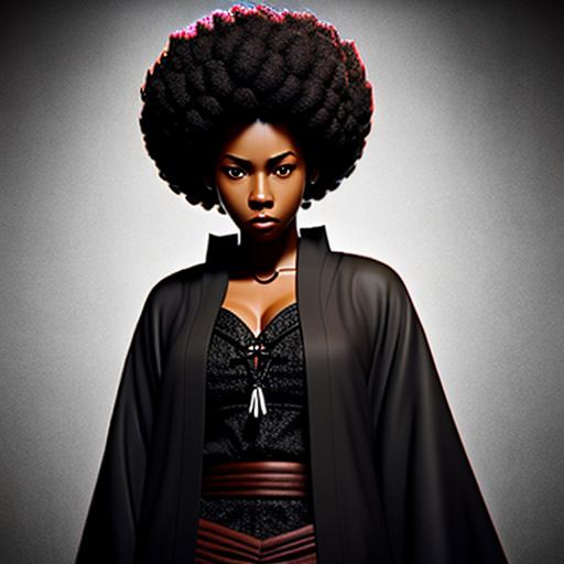 full body ultra realistic portrait of a female afro... | OpenArt