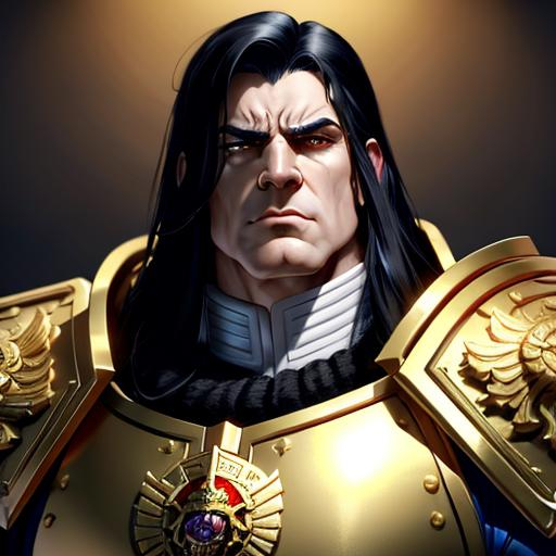 Excellent painted portrait of the God Emperor of Ma... | OpenArt