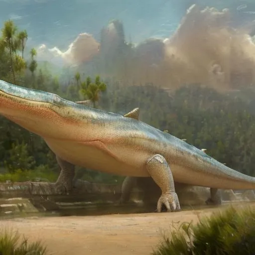 mosasaurus, extremely detailed, realistic, Krenz Cus...