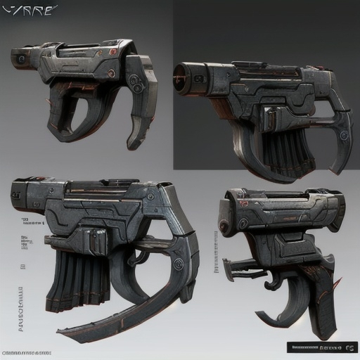 Create a vampiric version of Warframe Stug pistol we...