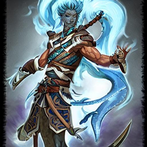 male water genasi ranger dungeons and dragons charac... | OpenArt