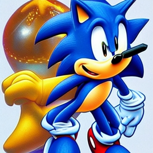a disney pixar of sonic the hedgehog highly detailed...