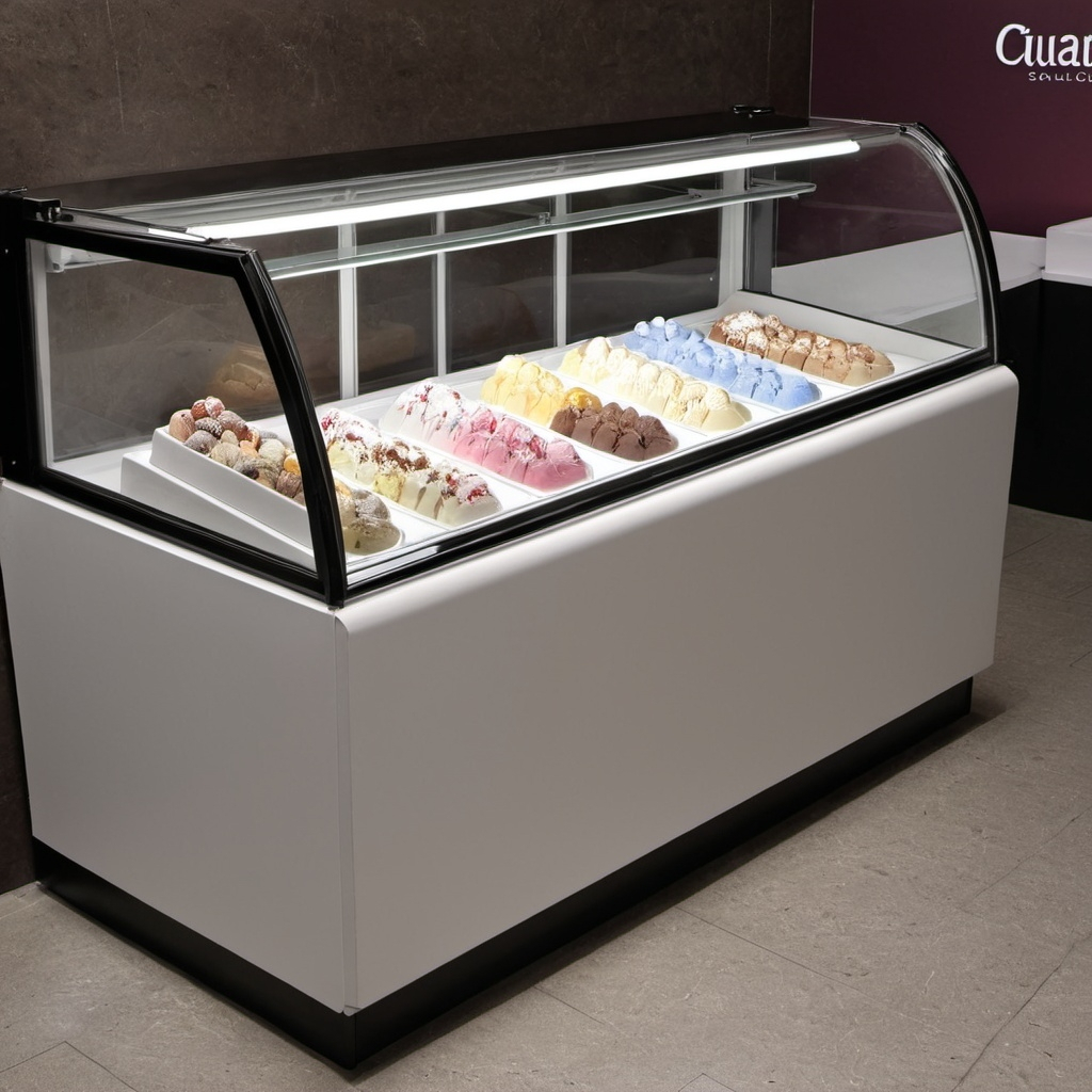 single gelato display showcase