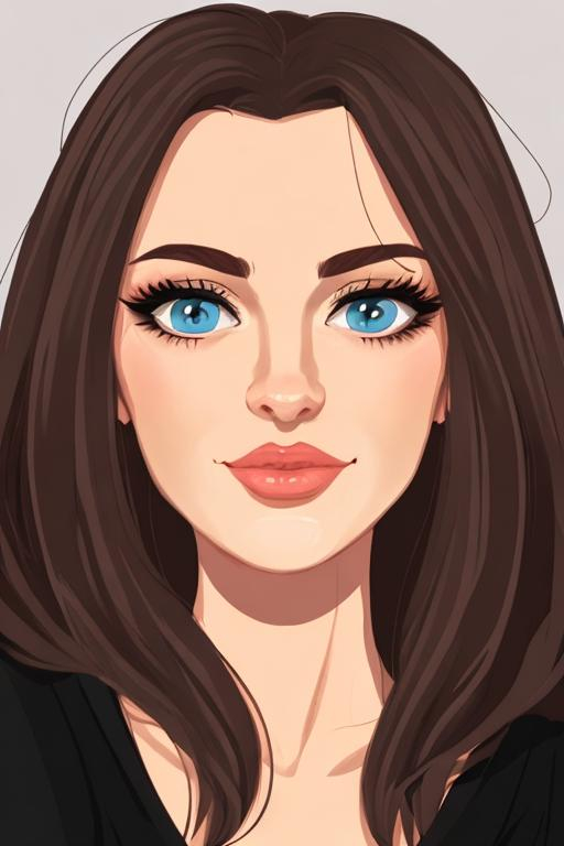 Beautiful woman cartoon portrait | OpenArt