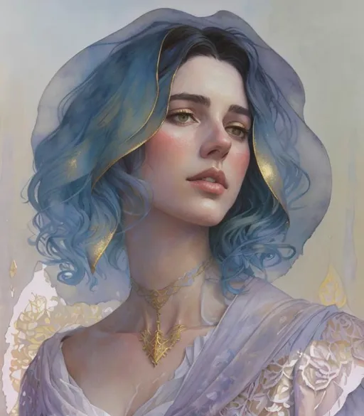 Lovely woman Art style by Monet, Conrad roset, Klimt... | OpenArt