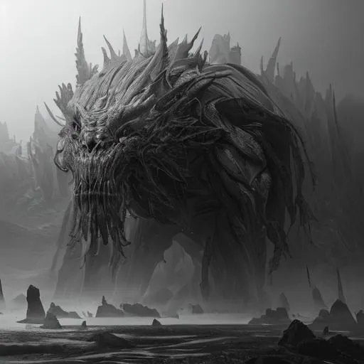 pencil drawing, lines, grandiose, overpowering rende...