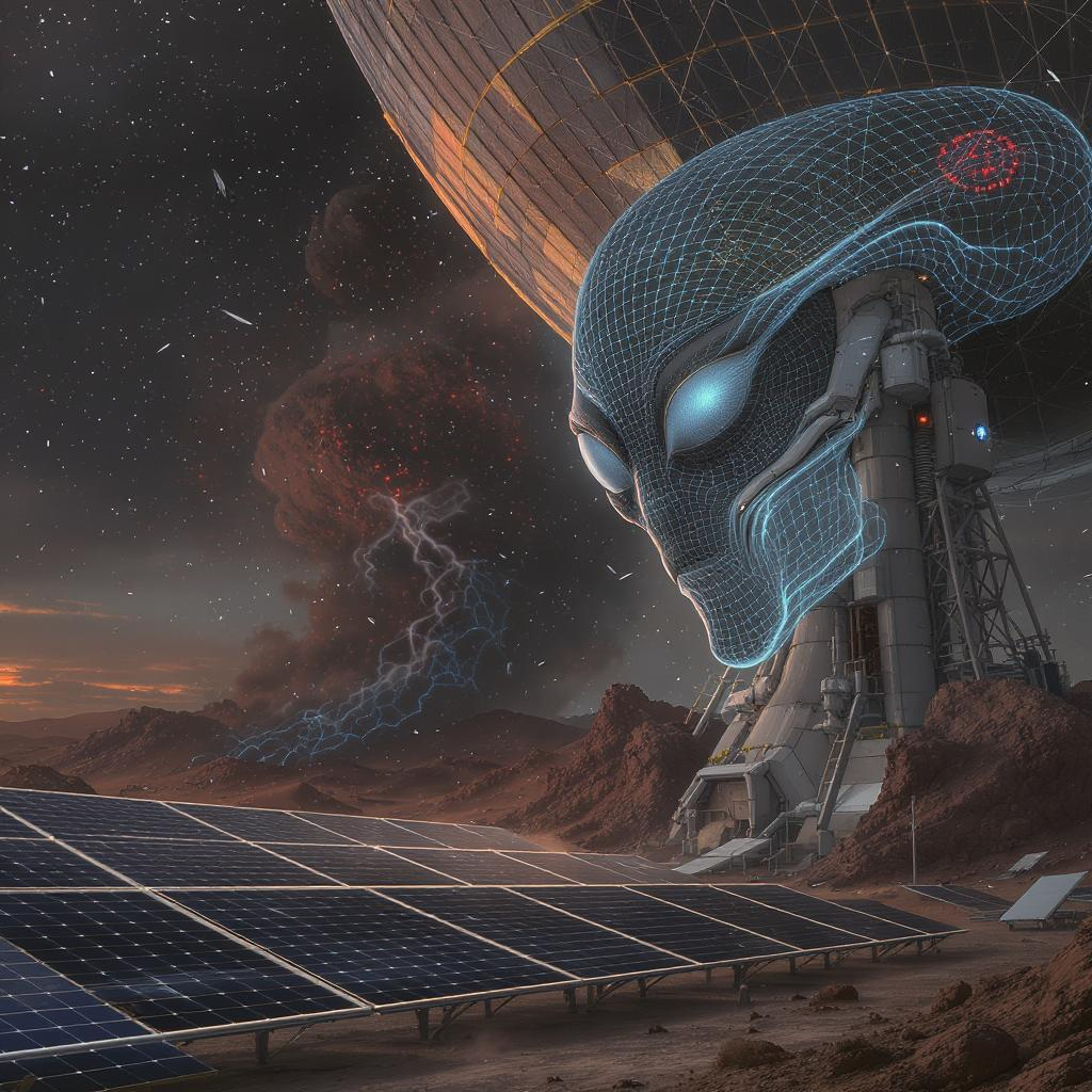 An alien intelligence infiltrates solar power plant...