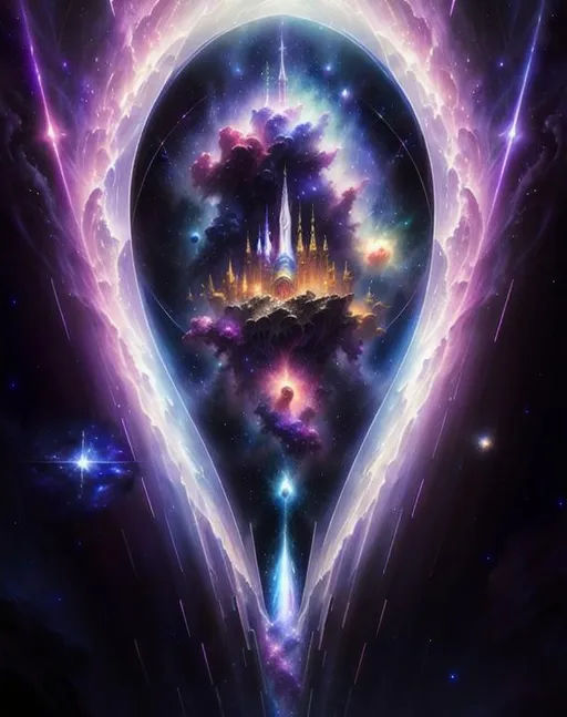 ethereal fantasy galaxies in space, painting by Thom... | OpenArt