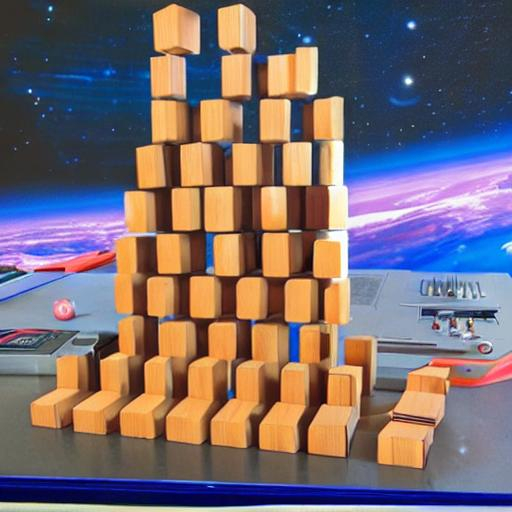 jenga space age record player | OpenArt