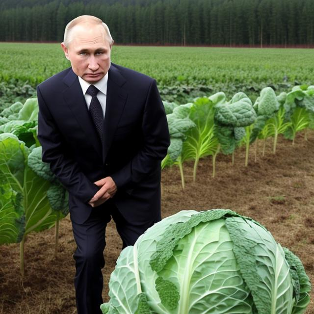 putin with a cabbage