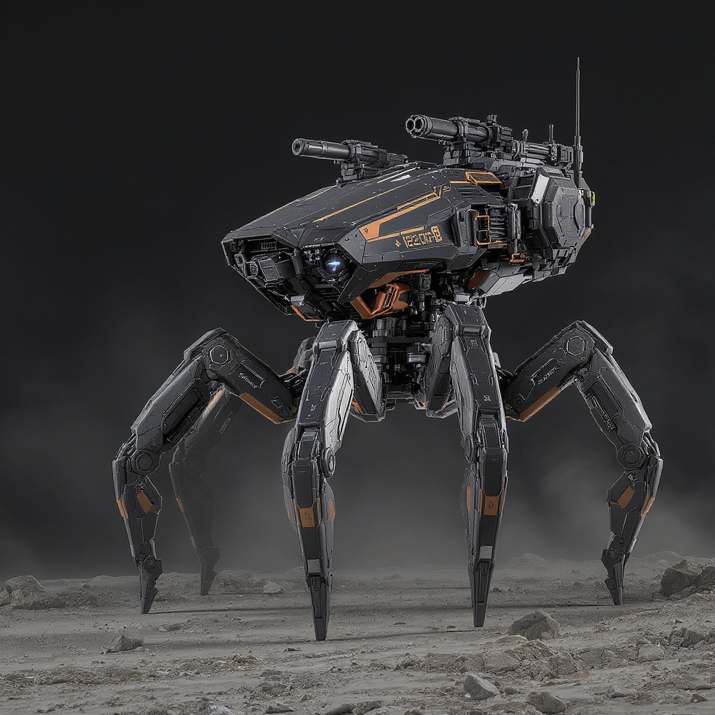 7 legged robotic carrier of troops and weapons for m...