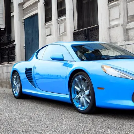 Modern car blue