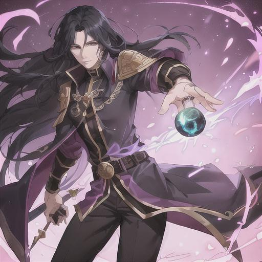 League of legends. Male necromancer with long black... | OpenArt