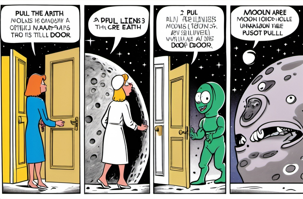 Comic strip. Panel 1 depicts People are going to the...