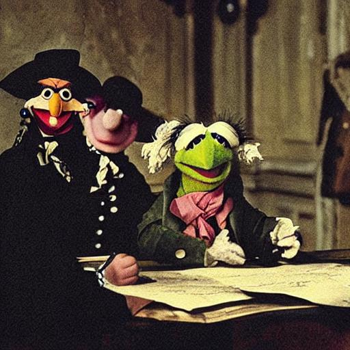 Muppets in the french revolution fighting photograph | OpenArt