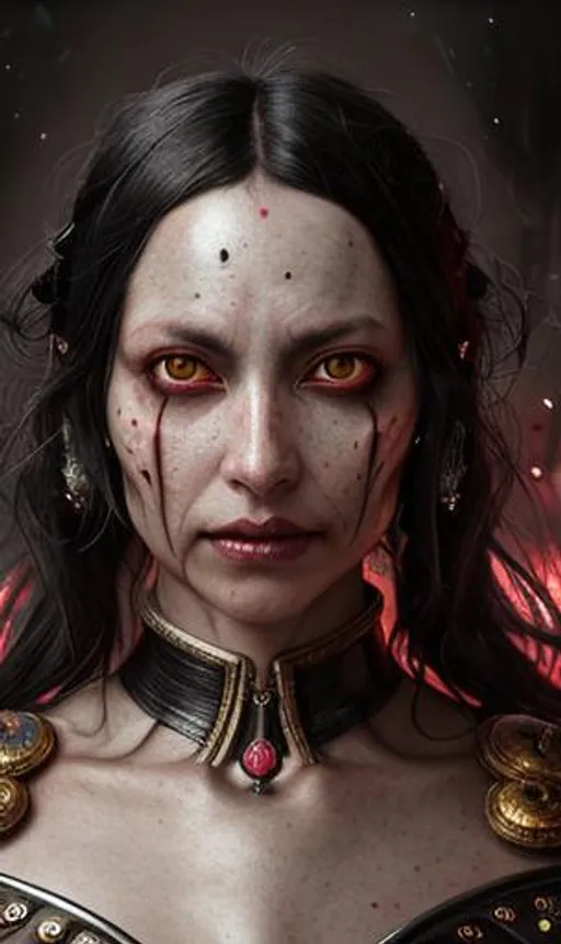 Photorealistic, Dark,girl, Genasi, DnD, Ranger, Red... | OpenArt