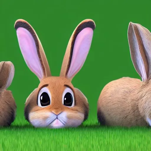 Children's book 3D Pixar rendered rabbit character.... | OpenArt