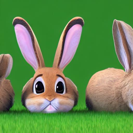 Children's book 3D Pixar rendered rabbit character.... | OpenArt