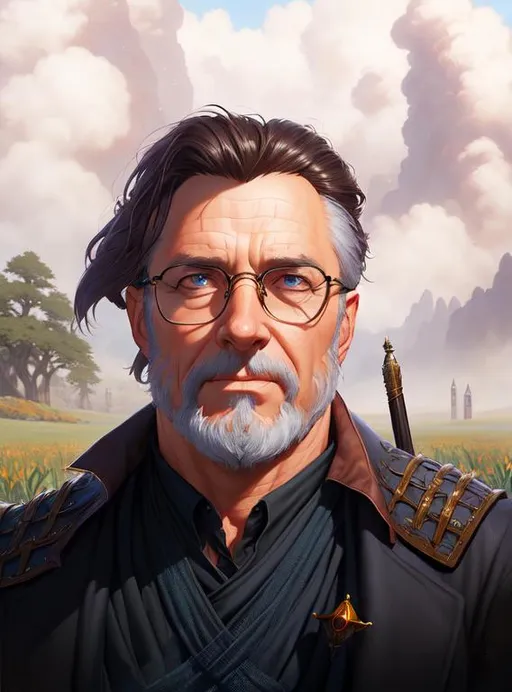 detailed solarpunk style portrait of Georges Fontenis | OpenArt