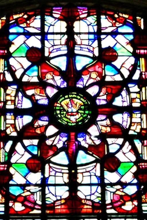 Stained -glass window, LSD, DMT, vivid color, insane... | OpenArt