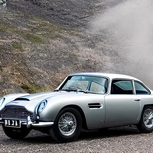 James bonds Silver aston martin db5 realistic ultra...