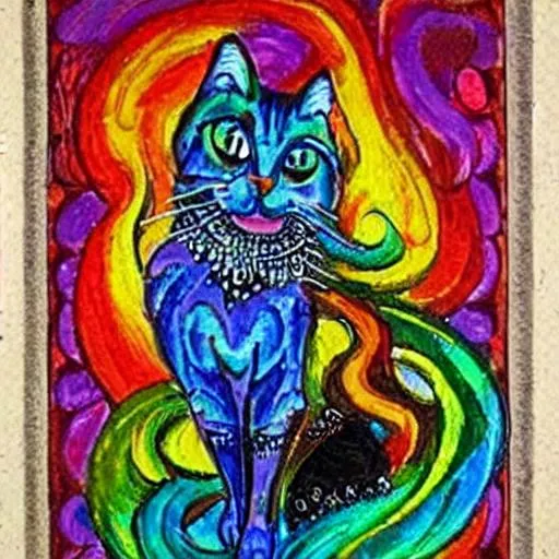A gypsy cat Art rainbow