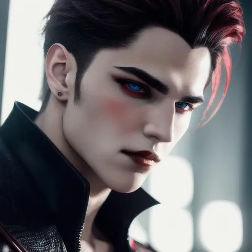 Vampire, Caucasian, boy, beautiful face, cute body,...