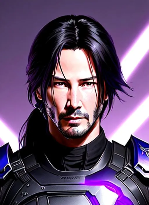 Keanu Reeves, 26 years old male, ponytail, sleeveles... | OpenArt