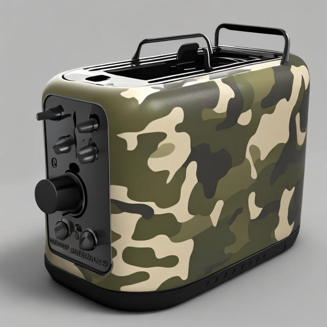 Military Camo Toaster, with 4 slots