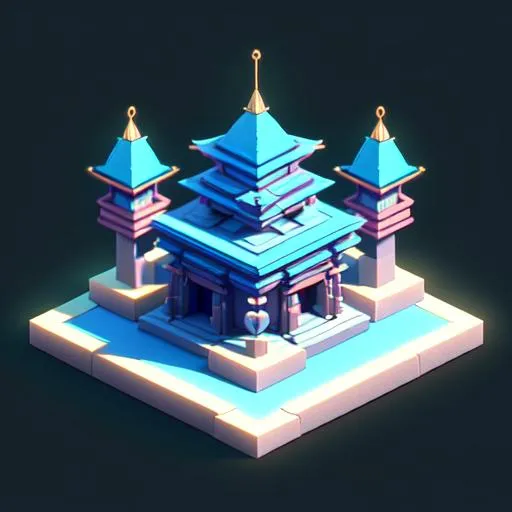 cute isometric steampunk forge and anvil in middle,... | OpenArt