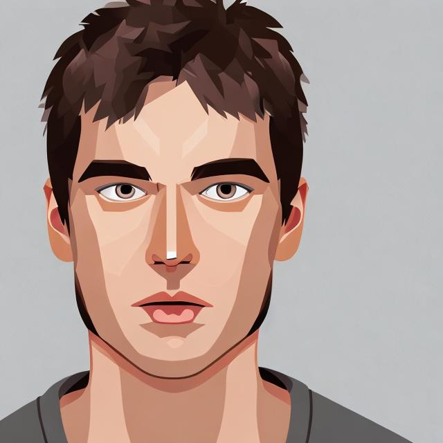 Average human face in 2D vector drawing