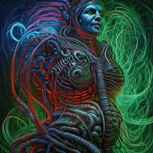 Khatu shyam , painting, giving birth, pain, long nec... | OpenArt