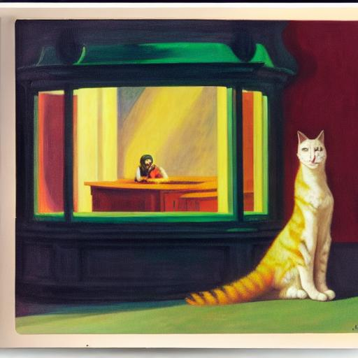 edward hopper style space cat 8k | OpenArt