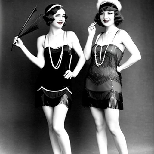 Two 1920s Flappers with red hair