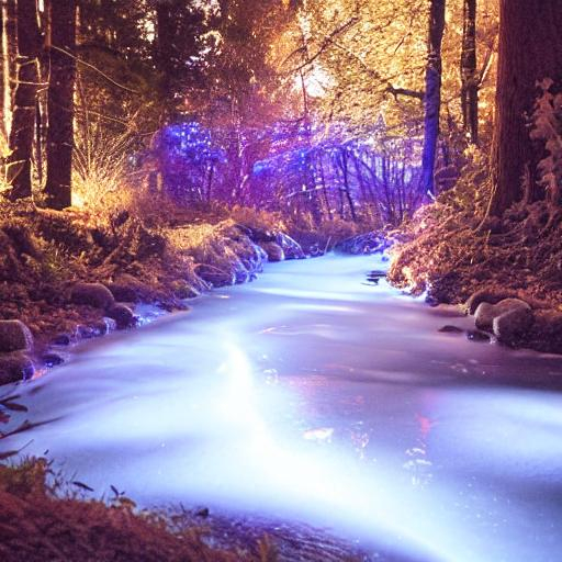 magical stream that is glowing | OpenArt