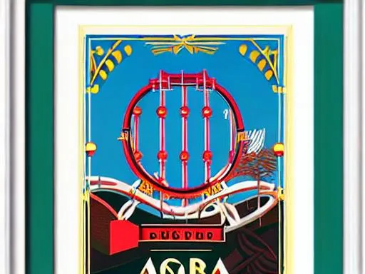 Ad, art deco, vintage, gröna lund, roller coaster, a... | OpenArt