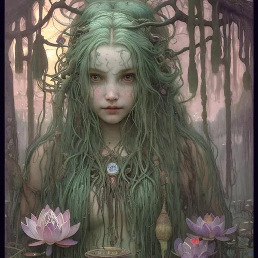 Portrait Druid witch Girl with pretty detailed face... | OpenArt