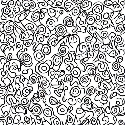 Simple shapes art color sketch white