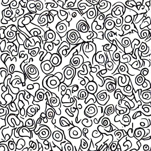 Simple shapes art color sketch white