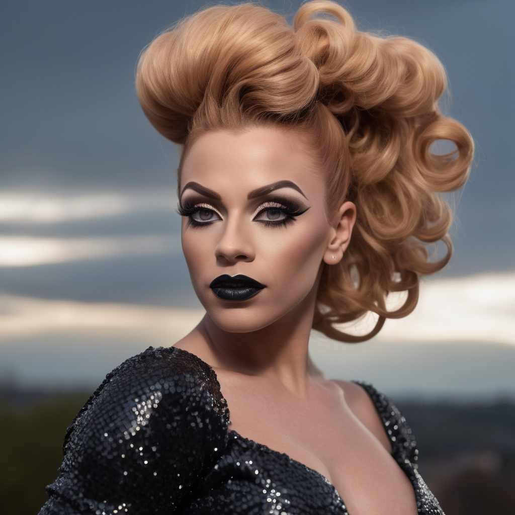 Gorgeous muscular 25-year-old British drag queen bod...